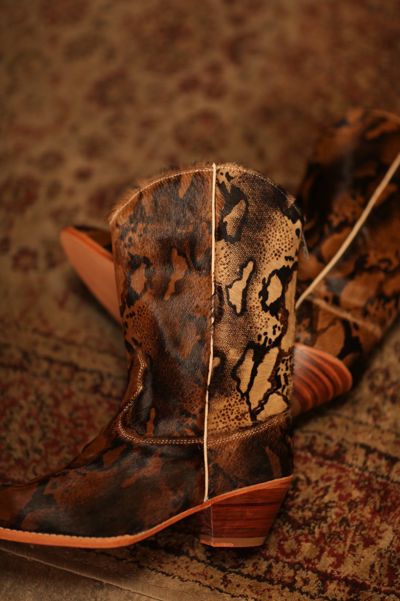 TAN ANIMAL PRINT WESTERN BOOTS – MOMO CONCEPT STORE